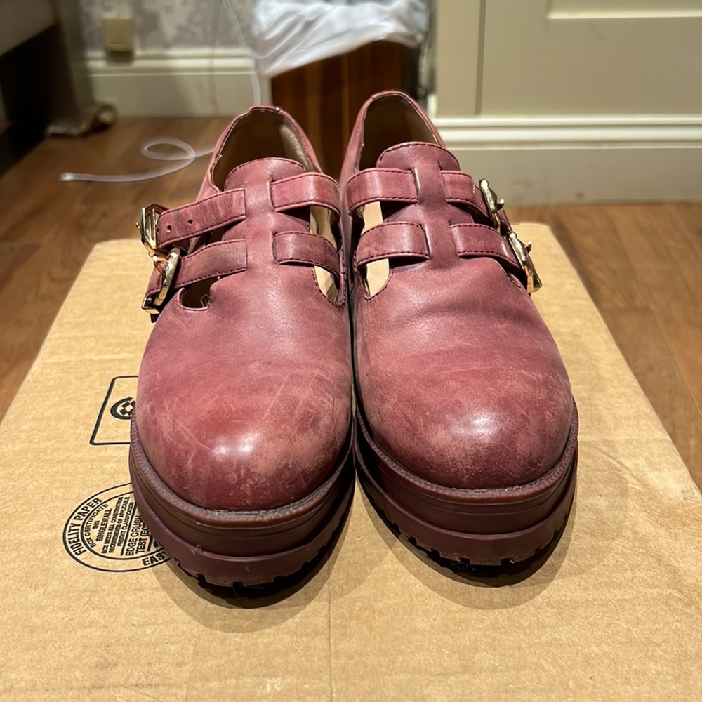 Teemix Red/Berry Platform Mary Jane Shoes - Gem